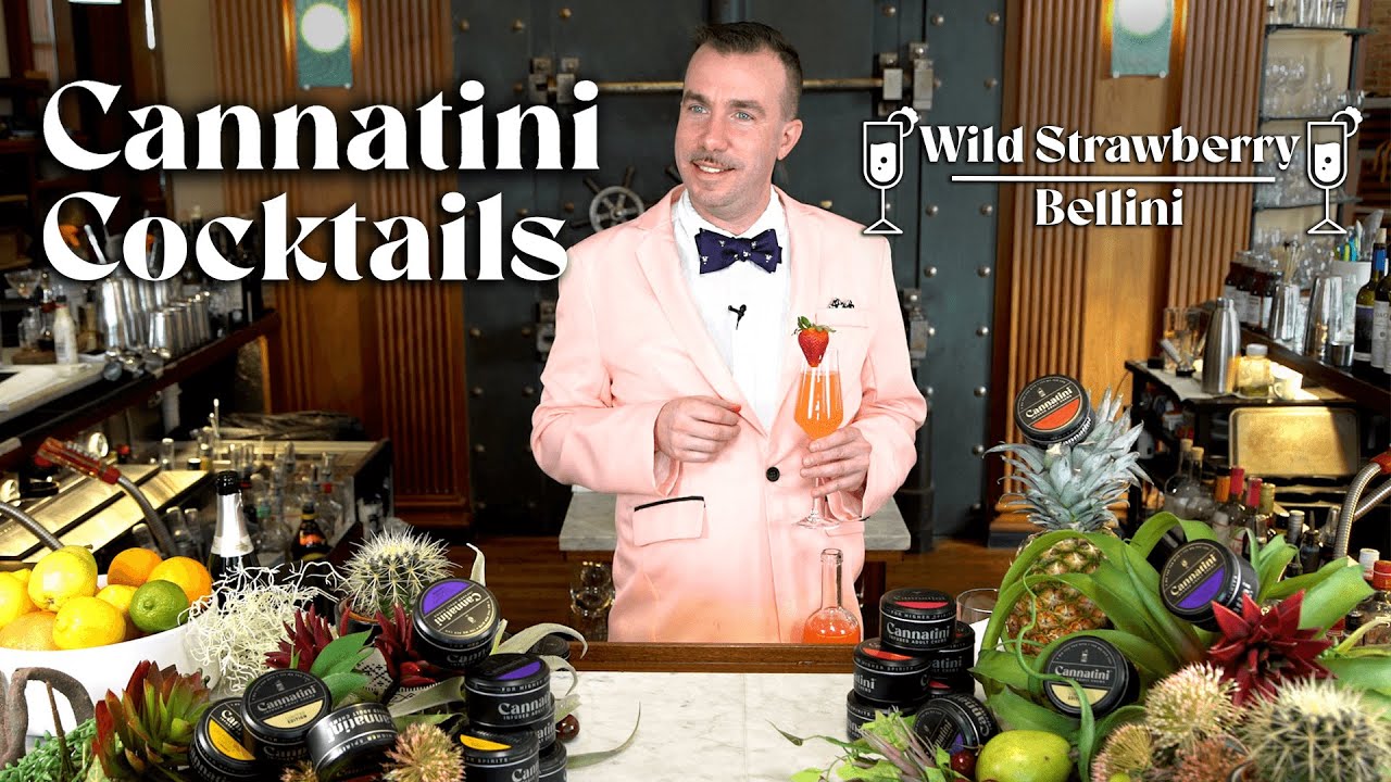 Cannatini Cocktails - Wild Strawberry Bellini - YouTube