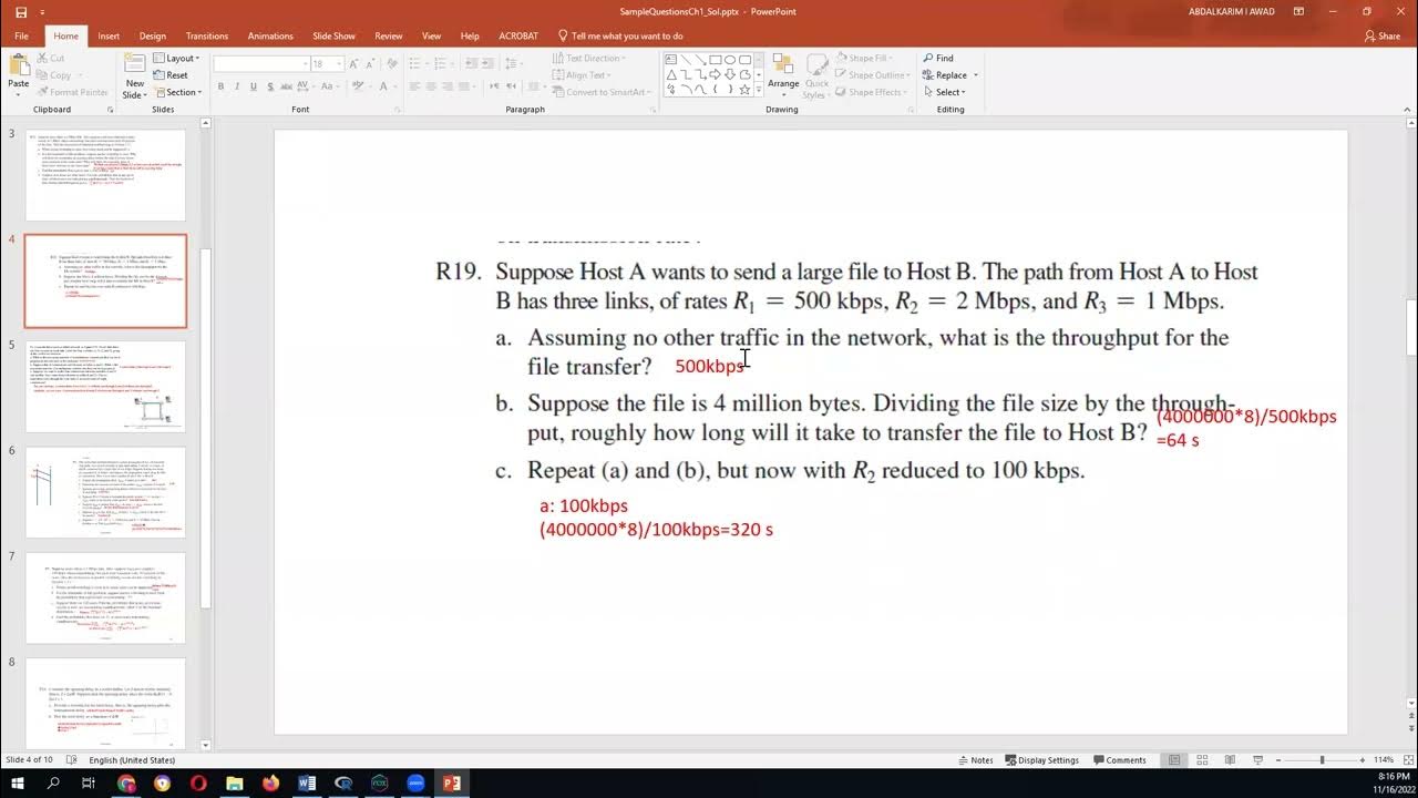 ENCS3320 Computer Networks: Chapter 1 Discussion - YouTube