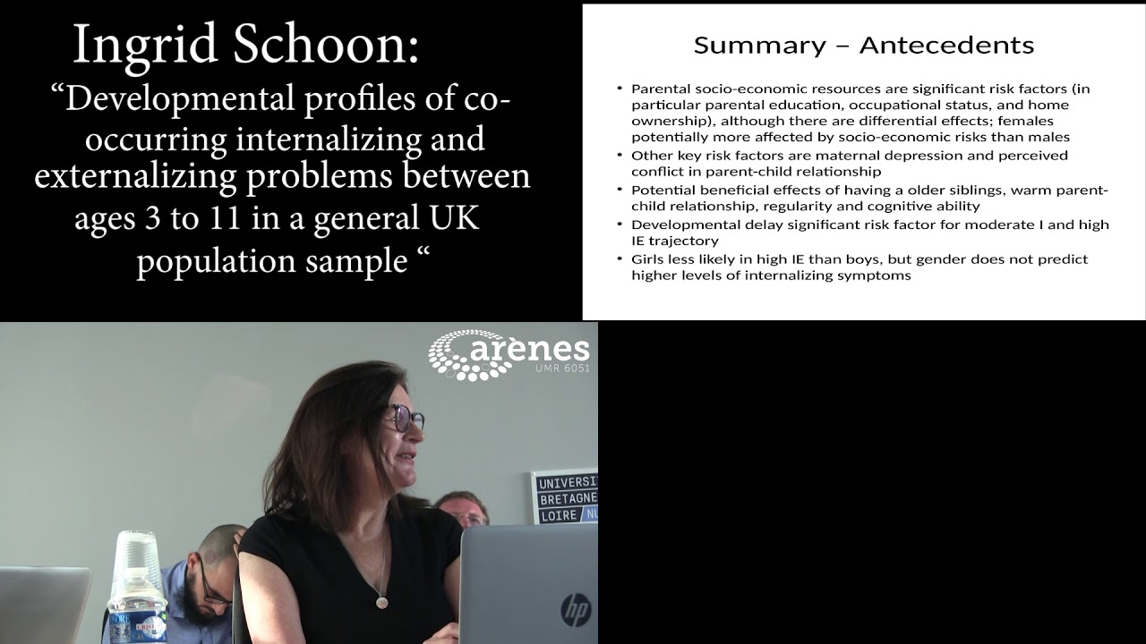 2.5 Ingrid Schoon: Developmental profiles of internalizing and externalizing problems of ...