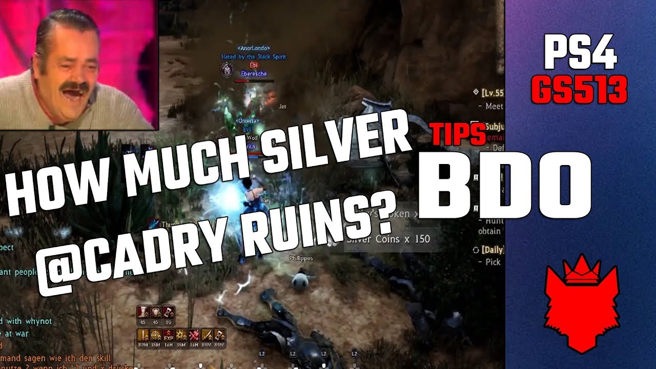 BDO PS4 | How Much Silver At Cadry Ruins - YouTube