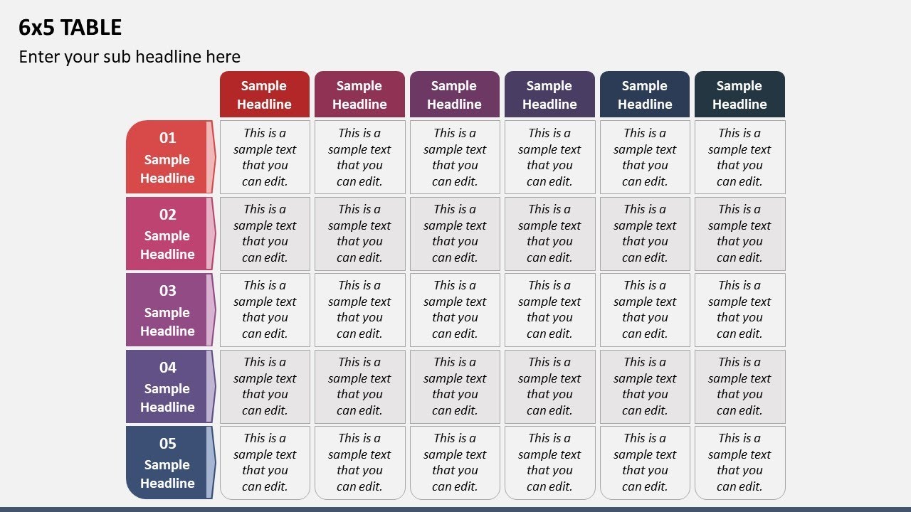 6x5 Table Animated PowerPoint Template - YouTube