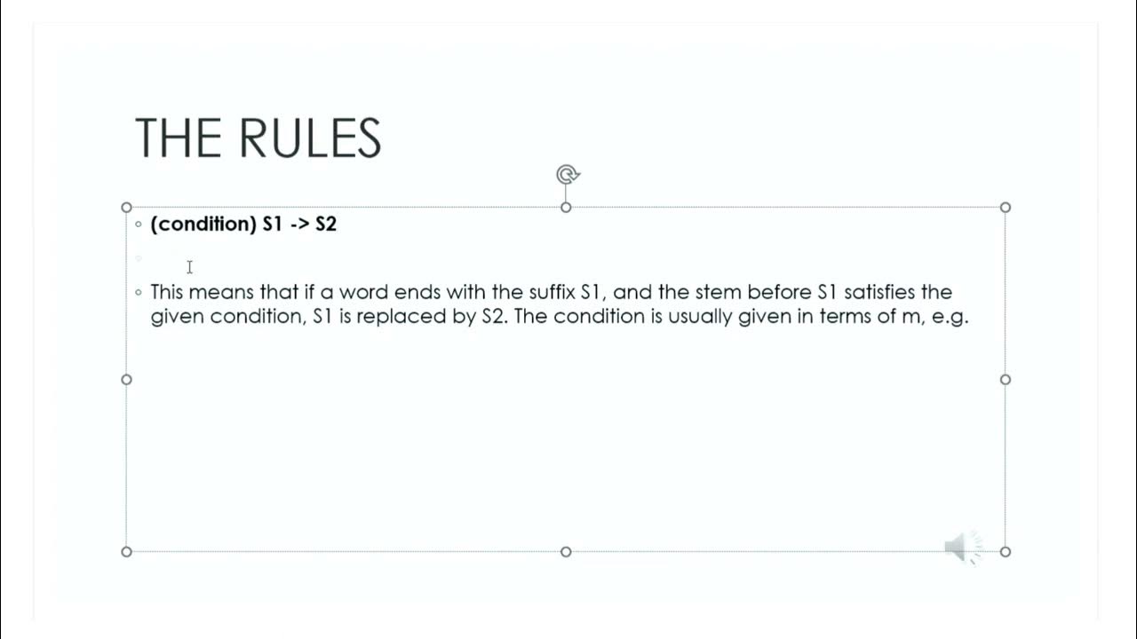 Porter stemmer algorithm-NLP - YouTube