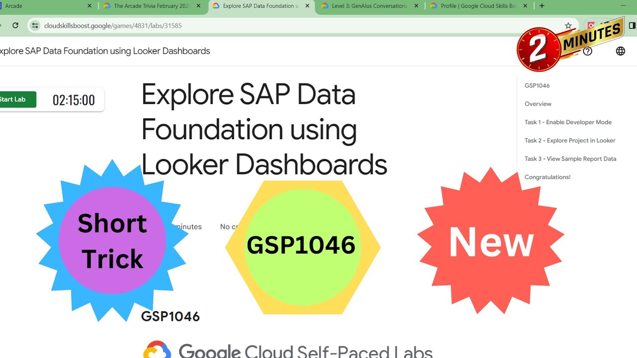 Explore Sap Data Foundation Using Looker Dashboards Qwiklabs Coursera With