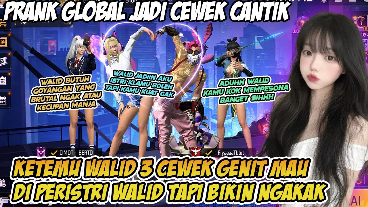 PRANK JADI CEWEK KETEMU WALID AUTO MODE BAR BAR 3 CEWEK GENIT - YouTube