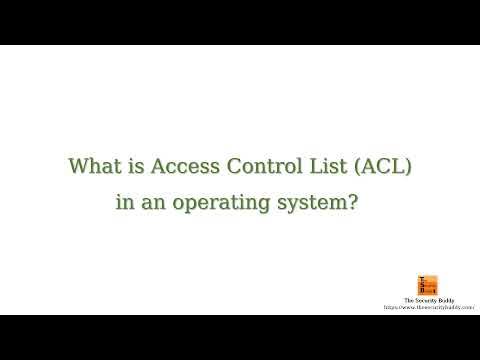 What is an Access Control List (ACL) in an operating system? - YouTube