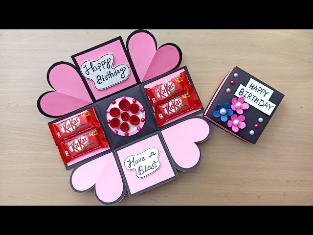 DIY - Greeting Cards for Birthday | Chocolate explosion box tutorial ... DIY - Greeting Cards for Birthday | Chocolate explosion box tutorial ...