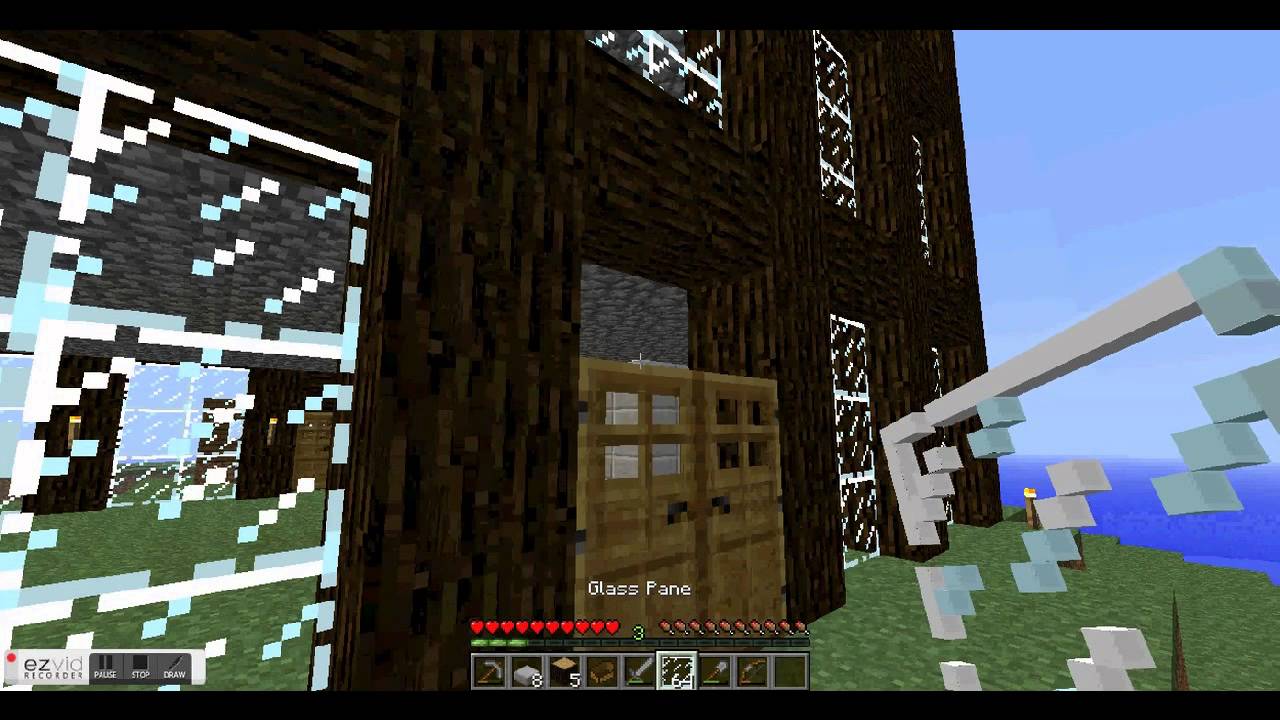 Minecraft - 6 - Stone Slab Roof - YouTube