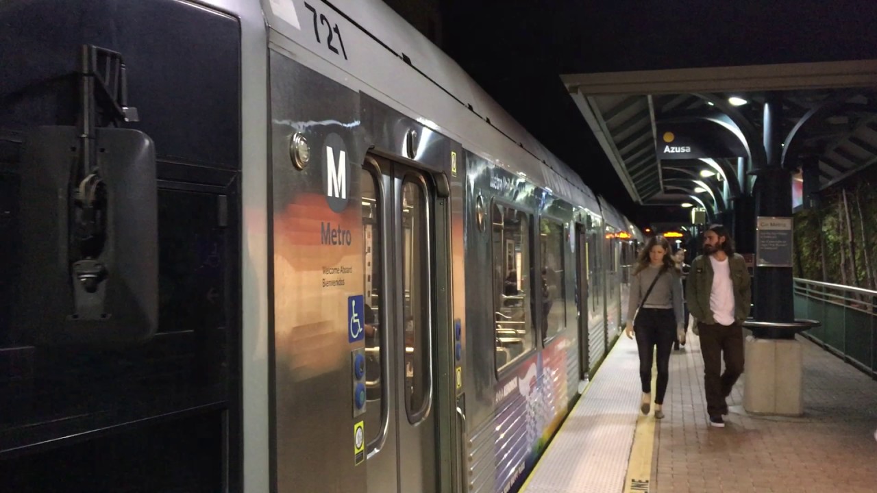 LACMTA Metro Rail Gold Line Azusa Bound Set of AnsaldoBreda P2550's ...