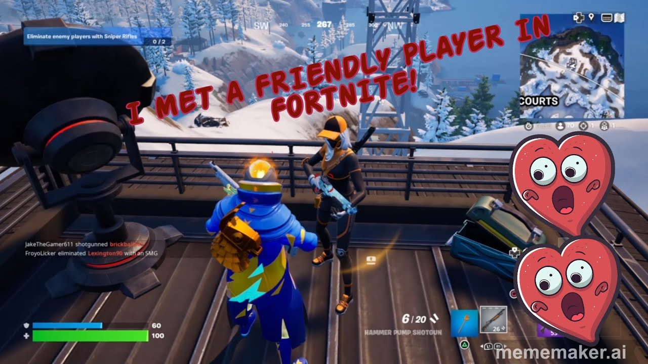 I met a friendly player in Fortnite! (Cute) - YouTube
