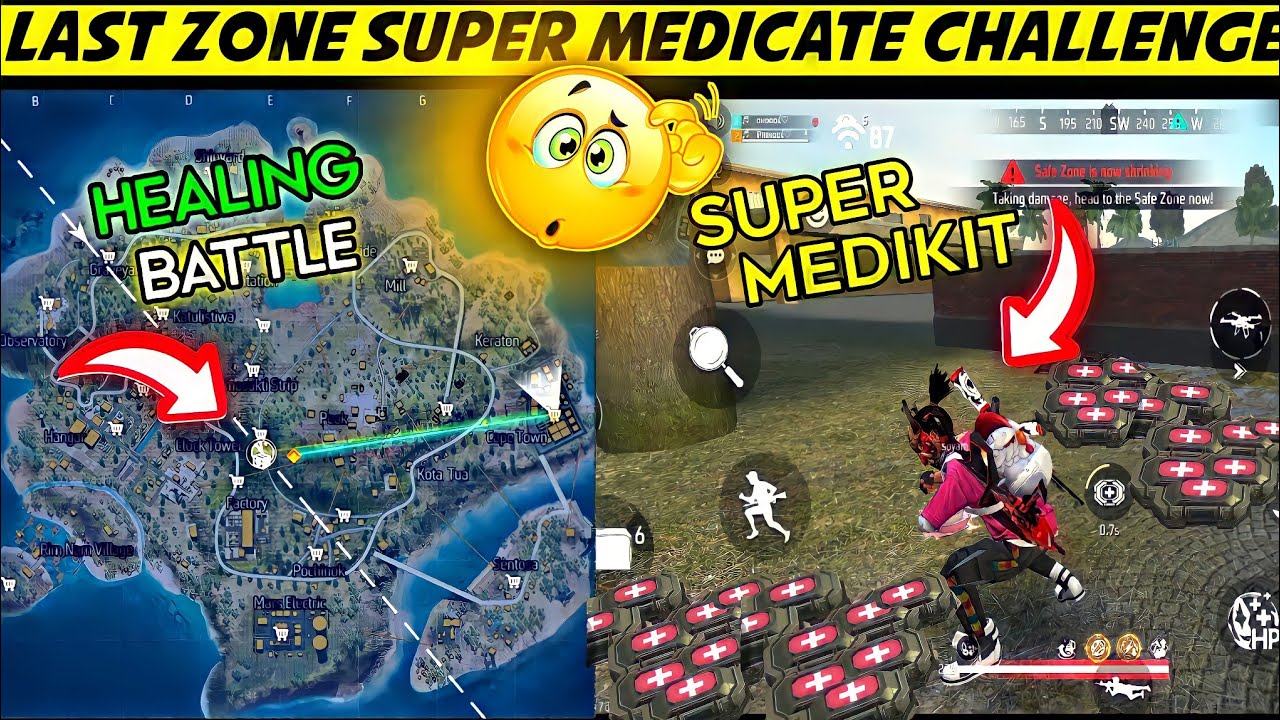 80+ MEDKIT HEAL BATTLE CHALLENGE ON GRANDMASTER LAST ZONE🎯 Super Medkit ...