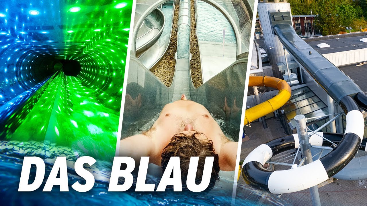 Unique Water Park: Das Blau in St. Ingbert, Germany | All Slides - YouTube
