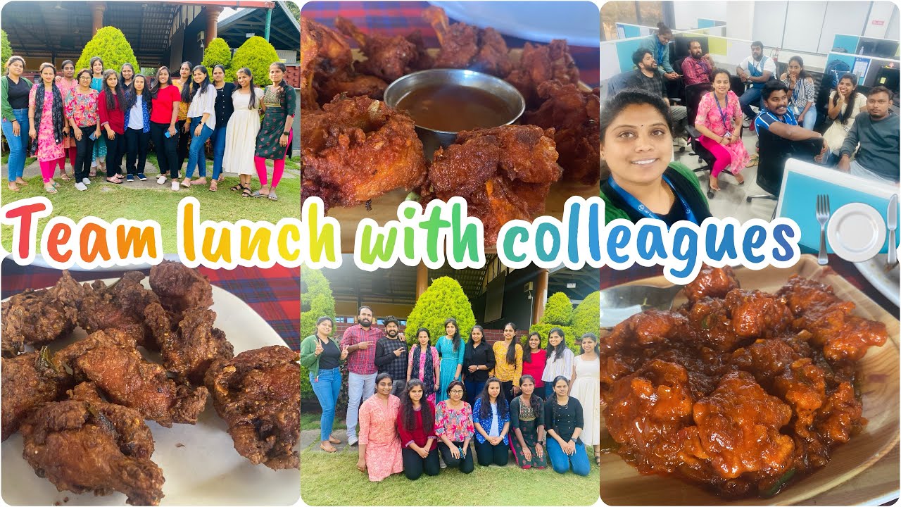 A team that eats together,stay together🫰team lunch with colleagues|ಟಿಂ ...
