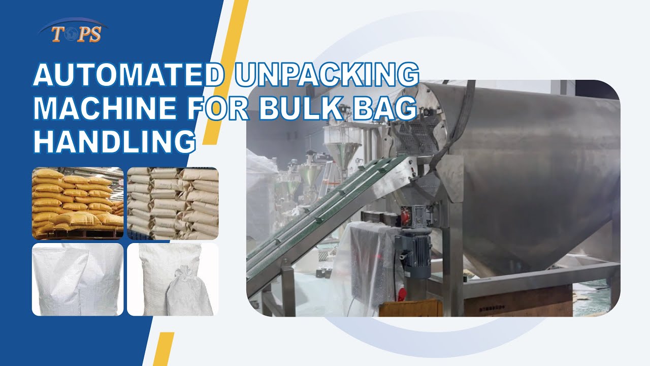 Automated Unpacking Machine for Bulk Bag Handling | Featuring Bag ...