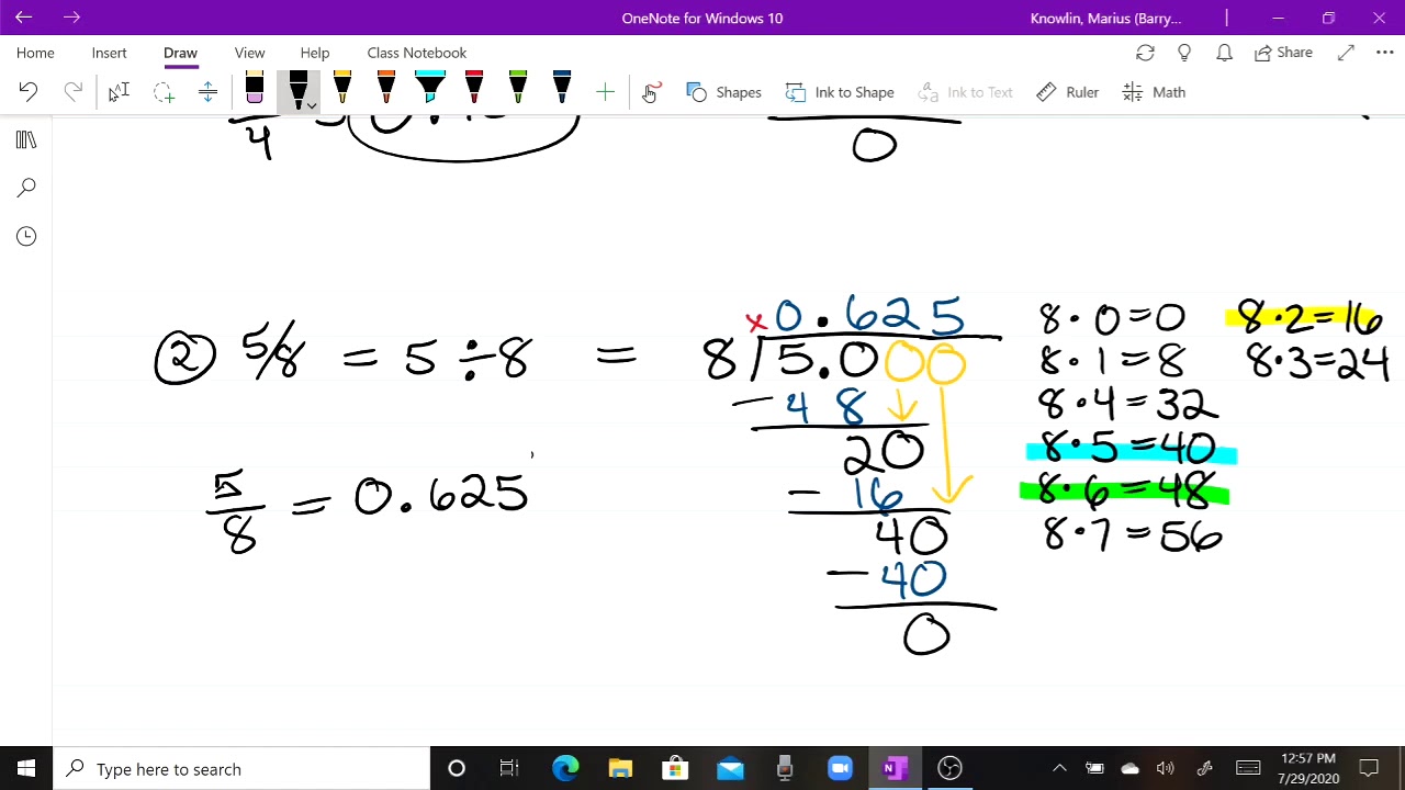 Fractions - Proper Fractions (Long Division) - YouTube