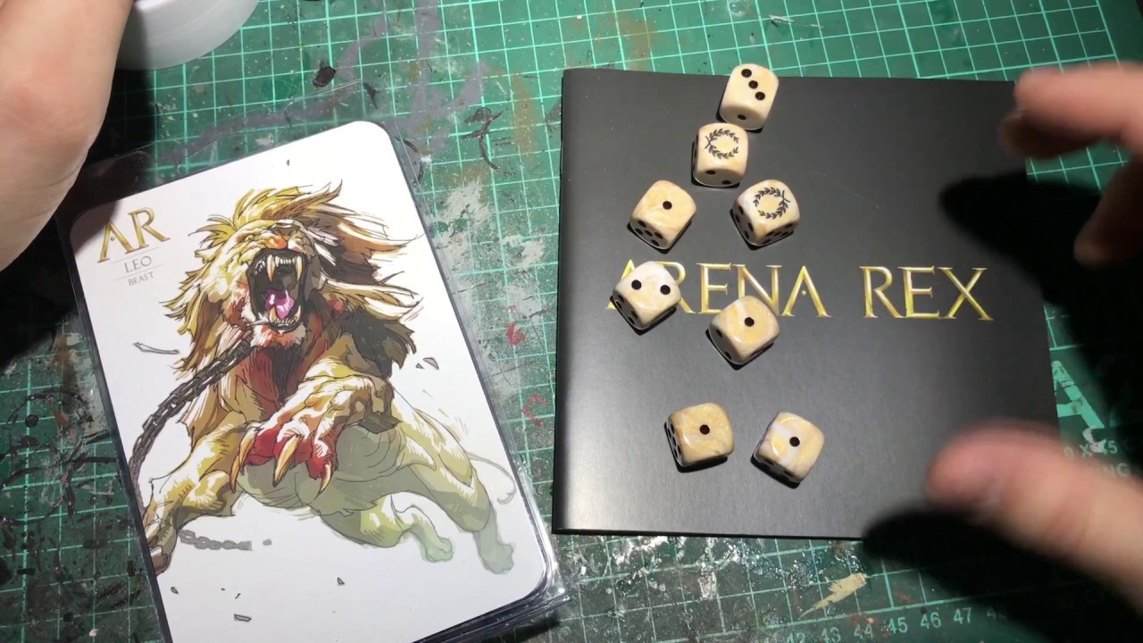 Unboxing of Arena Rex - Dice, rulebook and Leo the Lion - YouTube