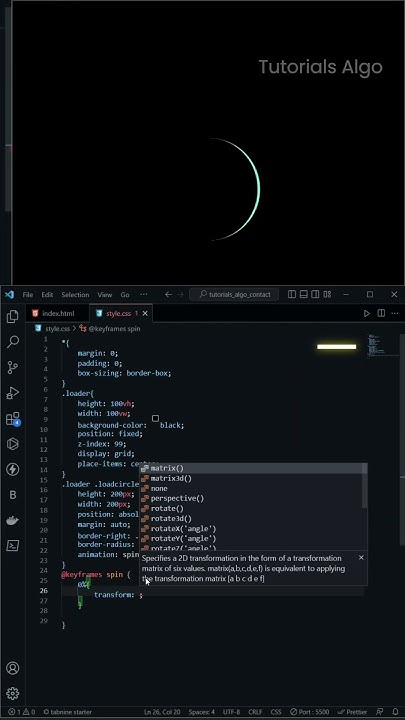 Creating A Website Preloader Using Html Css Js Youtube