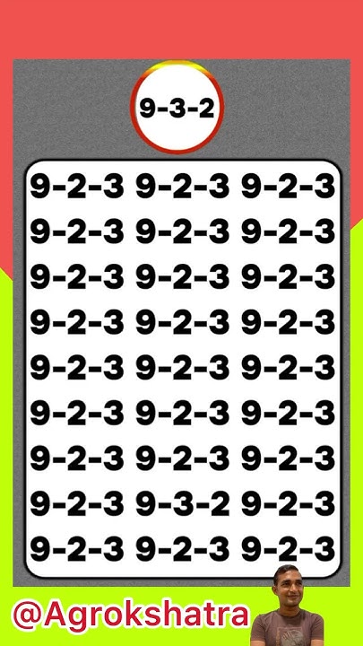 Optical Illusion Only Sharpest Eyes Can Spot 9 3 2in 6 Secs Ytshorts