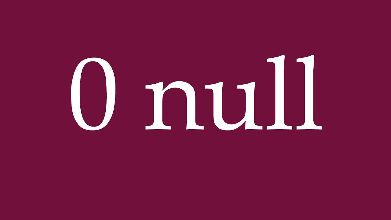 How to Pronounce ''0 null'' (0 zero) Correctly in German - YouTube