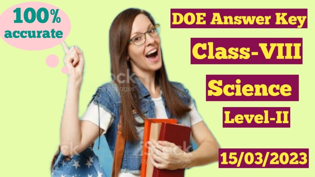 DOE answer key Class 8 science | level 2 | 15/03/2023 - YouTube