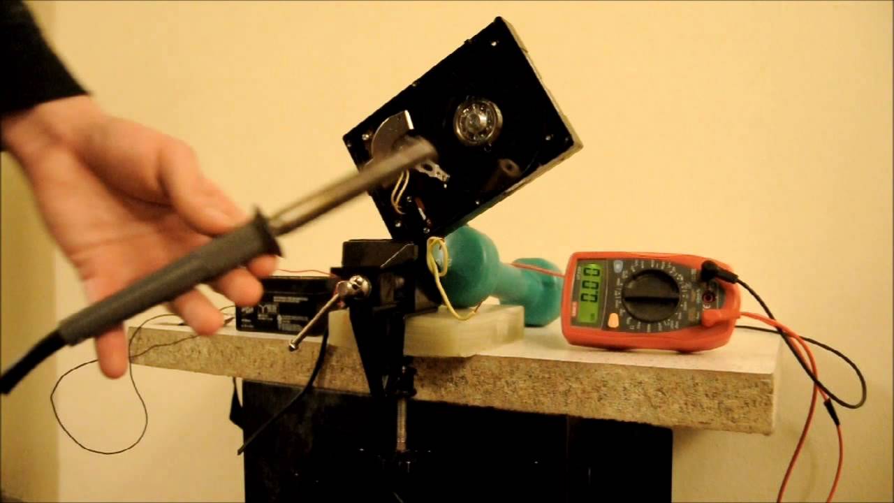 Hard Drive Actuator on 20v DC Lifts Pliers,Soldering iron,etc!!! (Crane ...