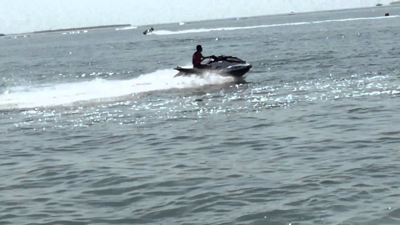 Jet ski in Atlantic Ocean - YouTube
