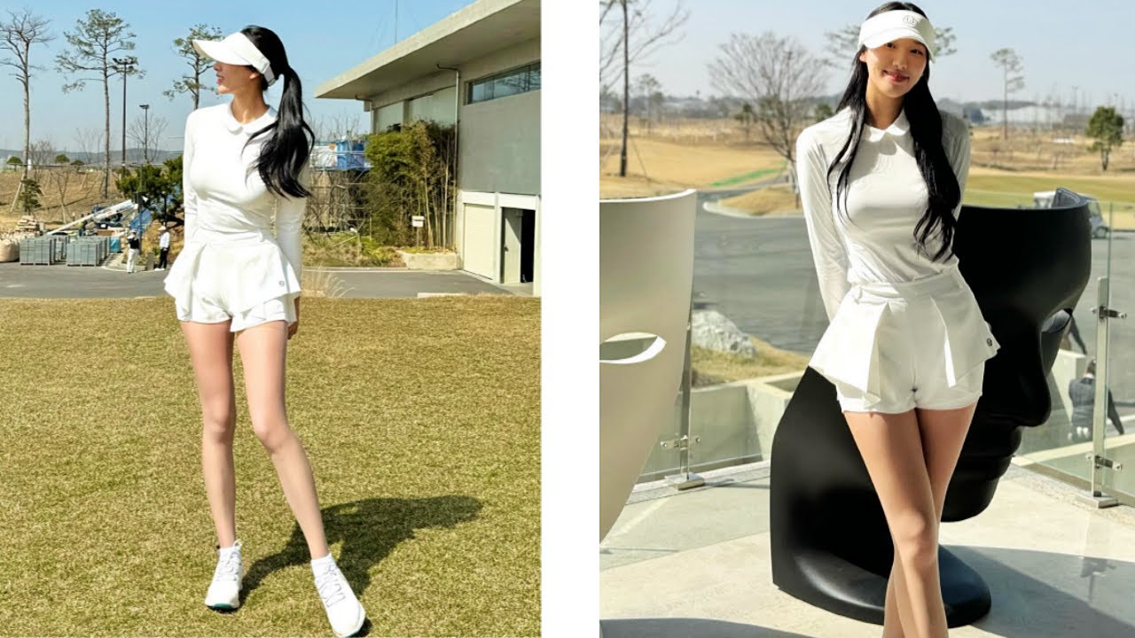 세로골프tv 1777cm 모델 포스의 프로 골퍼🤍🤍 골프 강사 장소진 프로 스윙 모음 장소진프로 Youtube
