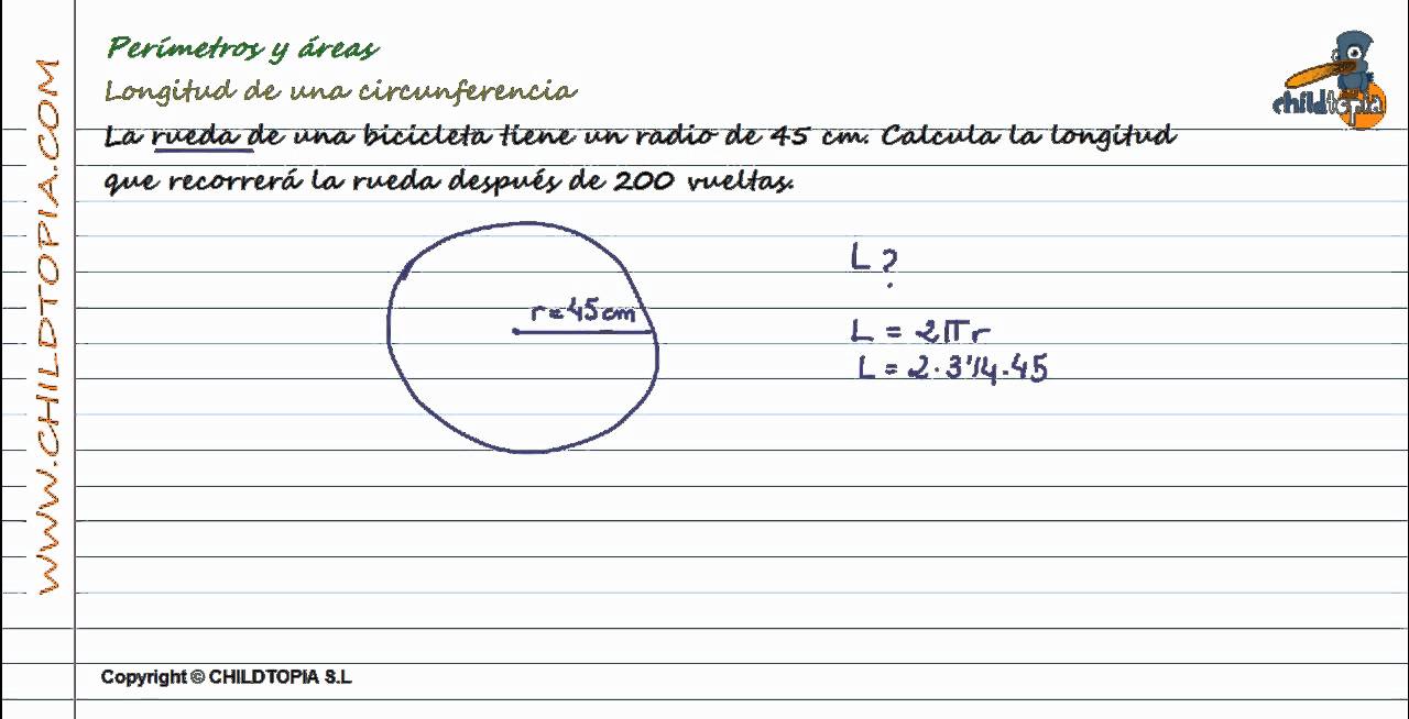 Perímetros y áreas: Longitud de una circunferencia. 1º de ESO - YouTube