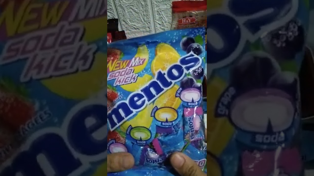Mentos New mix soda kick..(four flavor)#shorts #best #asmr #mentos # ...