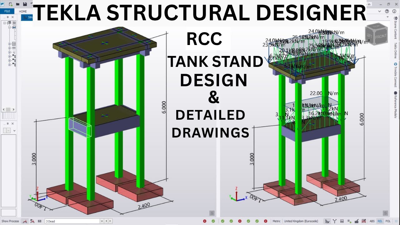 Tekla Structural Designer: RCC Tank Stand Design Secrets You NEED to ...