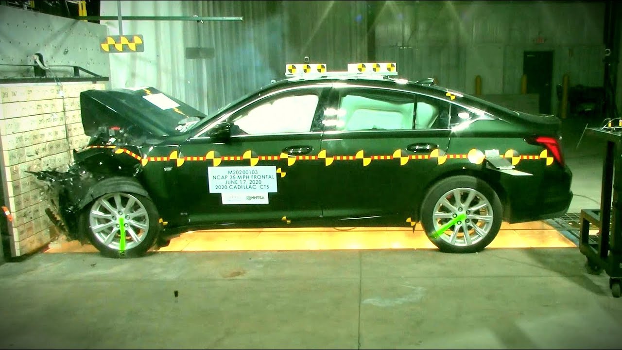 Cadillac CT5 (2020) ALL Crash Tests [Front, Side, Side-Pole] - YouTube