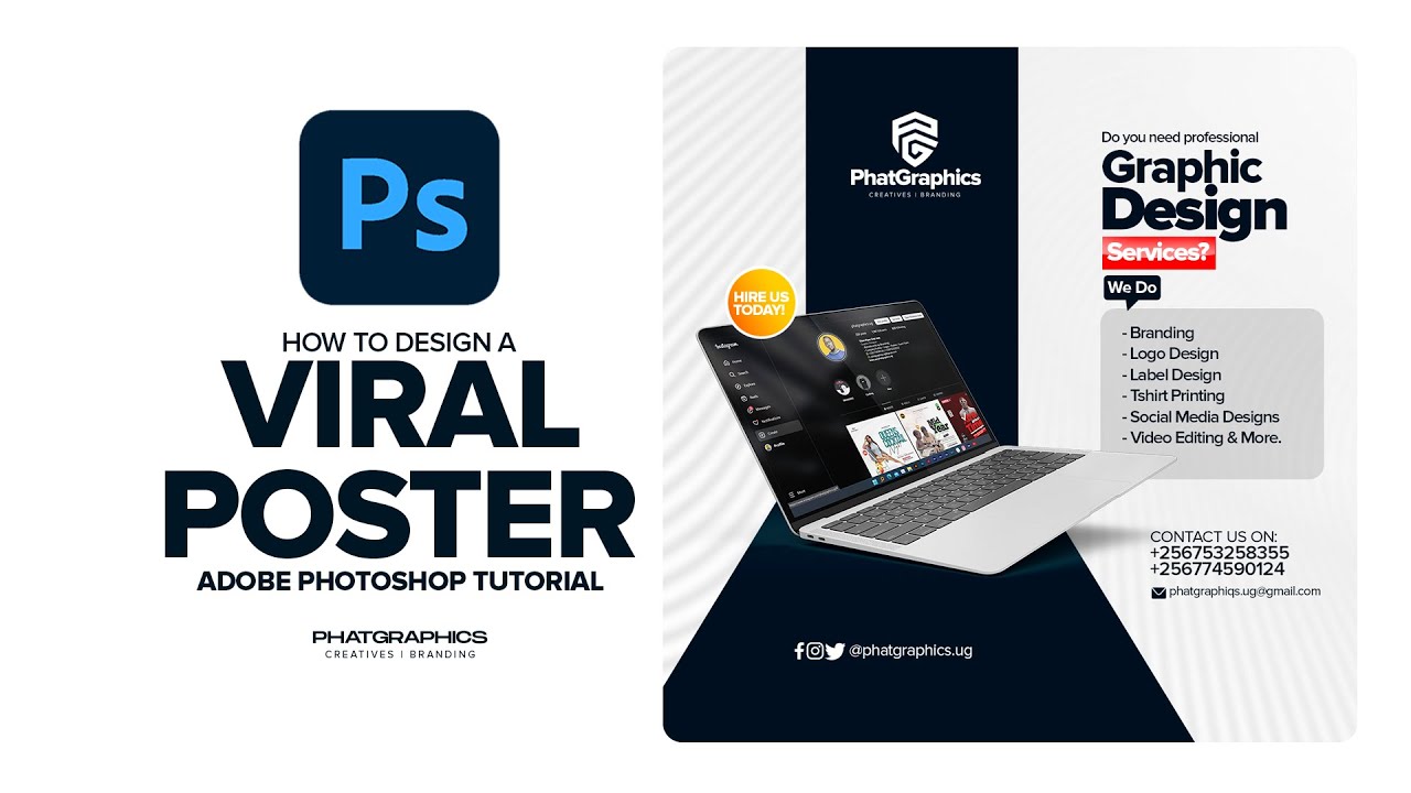HOW TO CREATE A VIRAL SOCIAL MEDIA FLYER IN ADOBE PHOTOSHOP - YouTube
