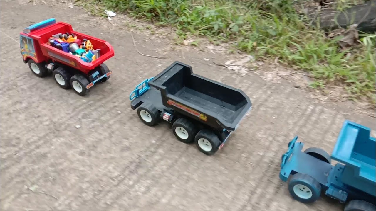 WAOOOW... TRUK TANPA GABIN, NGANGUT MAINAN ,BULDOSER SPEEDBOAT ,TENG ...