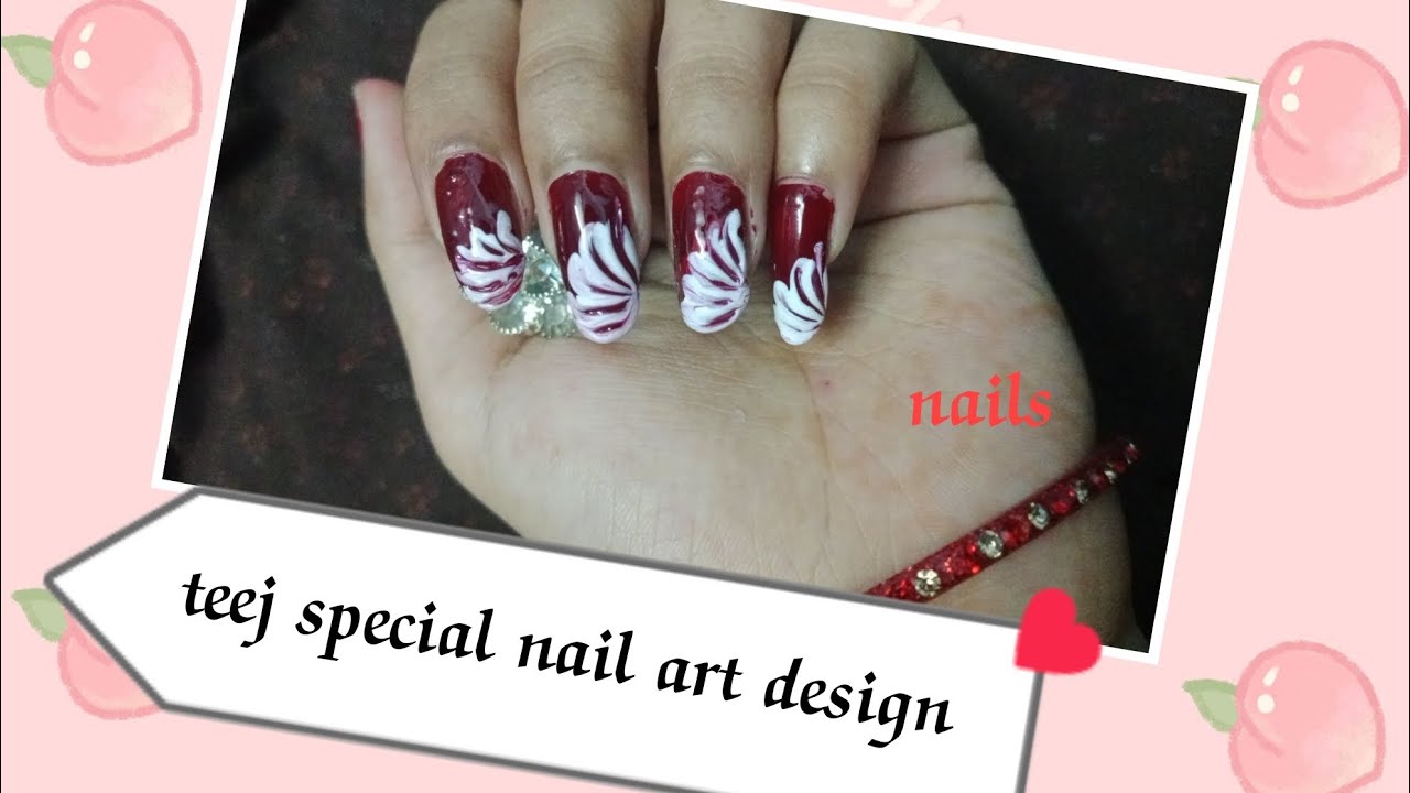 Hariyali Teej nail art design / nail art designs/Teej special nail art ...