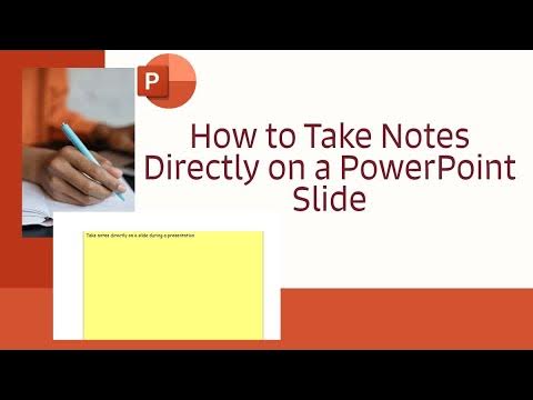How to take notes directly on PowerPoint Slides - YouTube