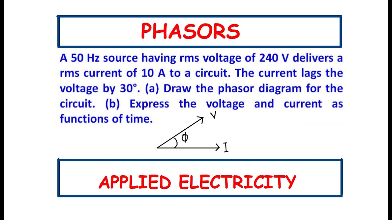 Phasors And Phasor Diagrams (APPLIED ELECTRICITY) - YouTube