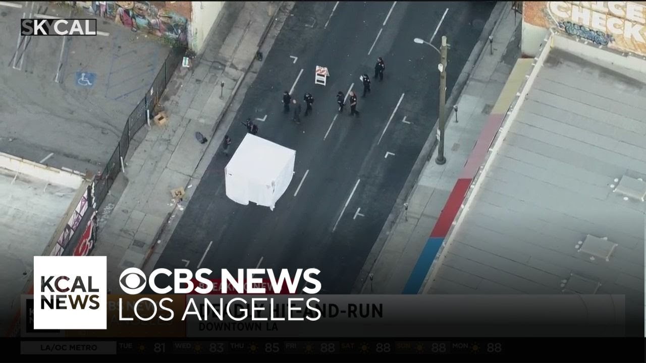 Deadly hit-and-run under investigation in downtown LA - YouTube