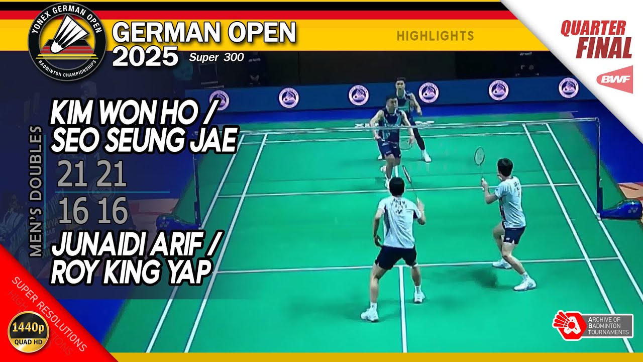 Kim Won Ho / Seo Seung Jae vs Junaidi Arif / Roy King Yap | German Open ...