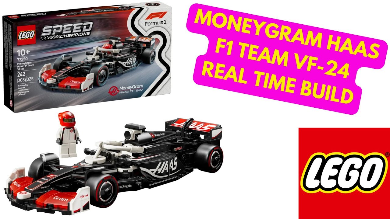 LEGO Speed Champions MoneyGram Haas F1 Team VF-24 Race Car Real Time ...