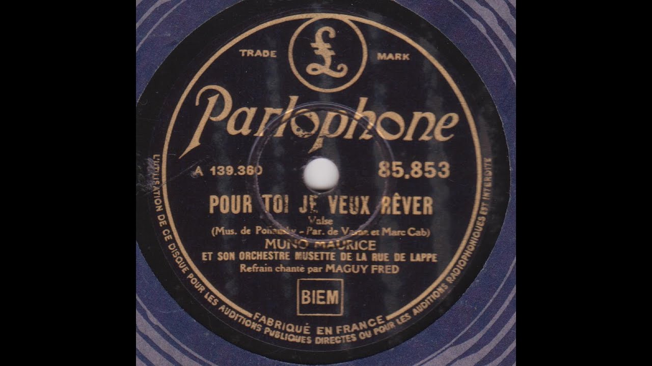 Maguy Fred et Muno Maurice " pour toi je veux rêver " 1934 - YouTube