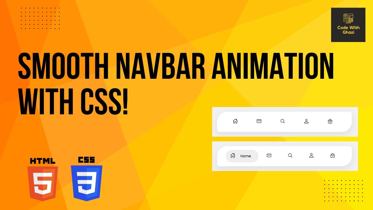 Create An Animated Navbar With Html And Css Step By Step Tutorial Youtube 6854