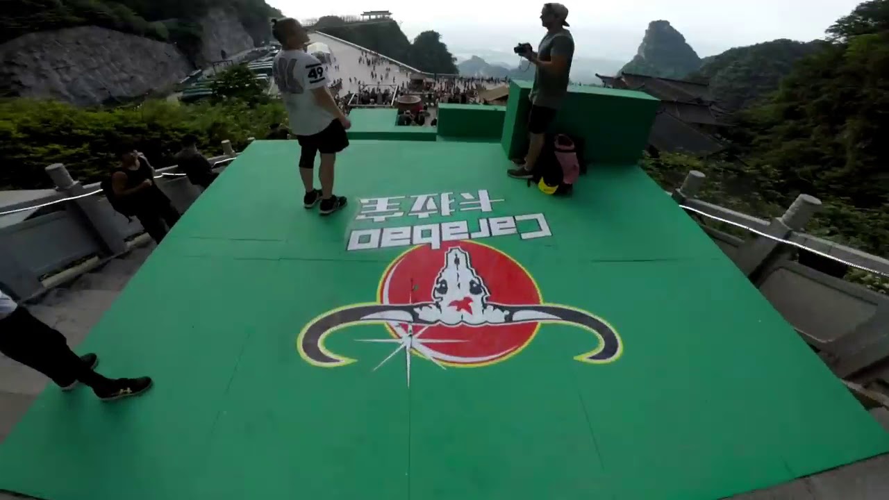 POV Full Run WORLD'S LARGEST PARKOUR COURSE China Sky Ladder - YouTube