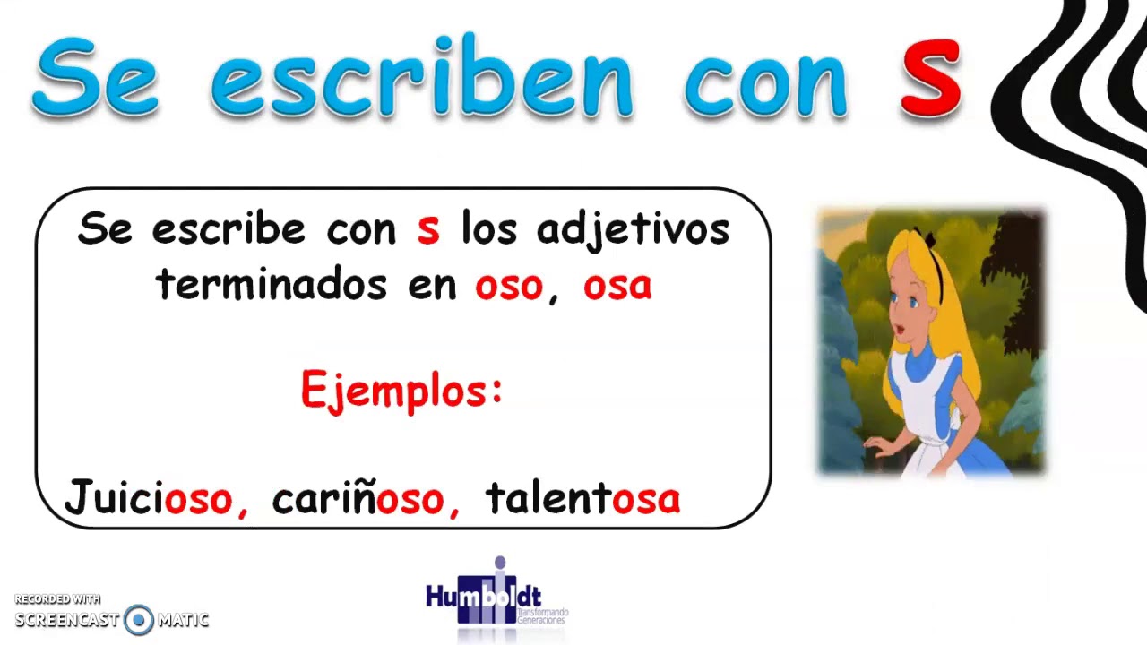 Uso de las letras c, s, z - YouTube