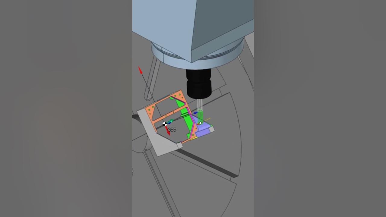 3+2 Axis Milling Simulation #3axis #rotarytable #cnc #cadcam #milling # ...