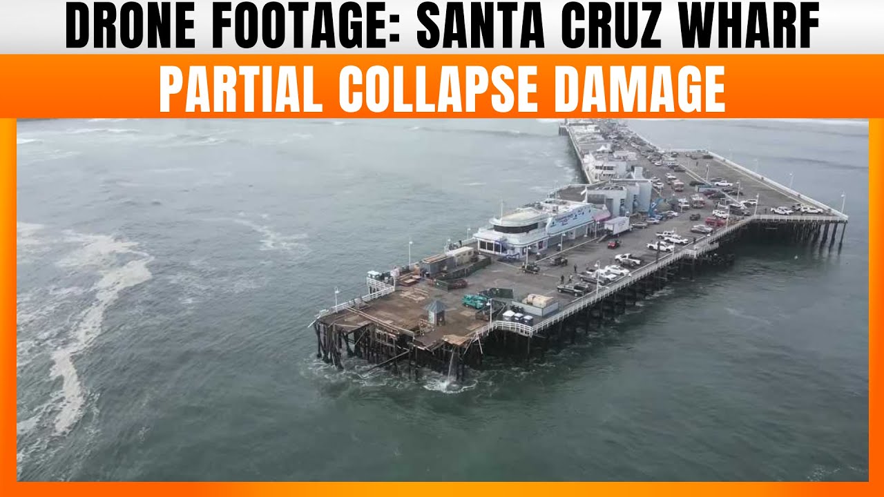 Drone Footage Reveals Damage From Partial Collapse Of Santa Cruz Wharf ...