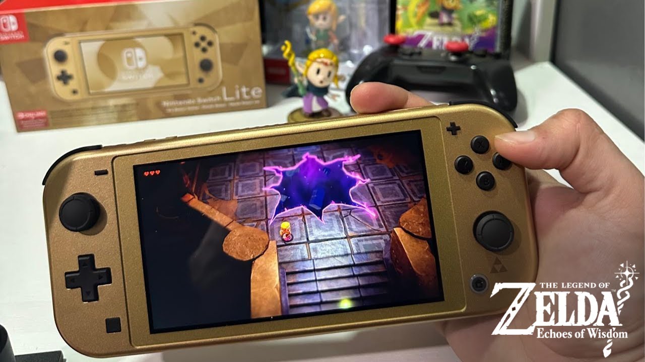 UNBOXING Nintendo Switch Lite HYRULE EDITION y Zelda ECHOES OF WISDOM ...