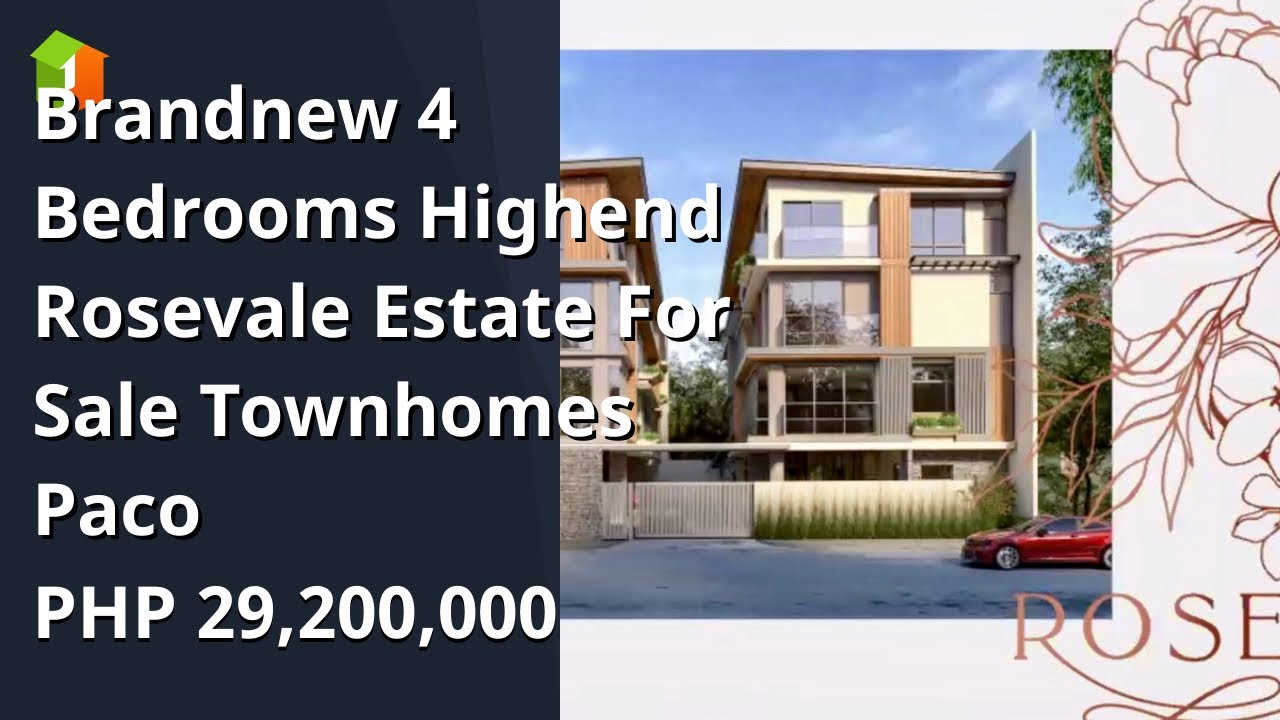 Brandnew 4 Bedrooms Highend Rosevale Estate For Sale Townhomes Paco ...