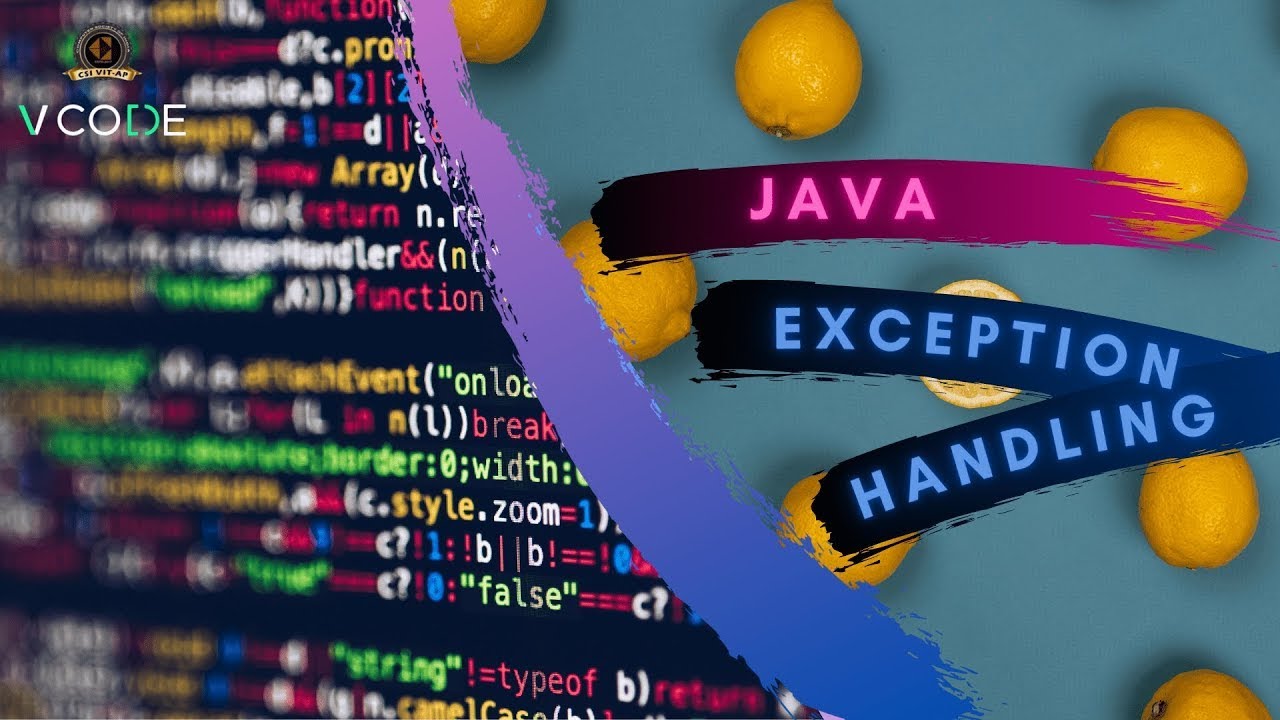 Try Catch Finally Java V Code Csi Vit Ap Youtube