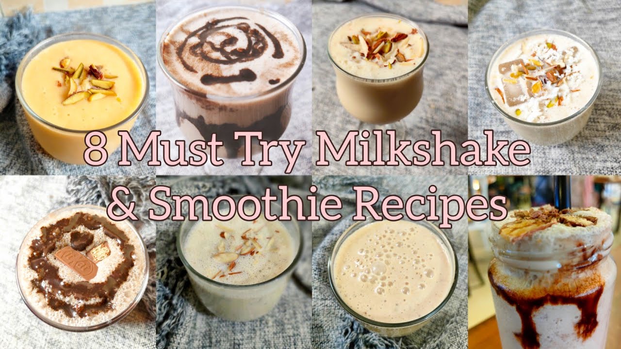 How to make smoothie & milkshake at home|8must try milkshake&smoothie ...