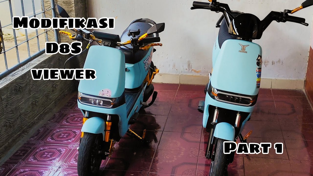 Modifikasi sepeda listrik Uwinfly D8S viewer (Part 1) - YouTube