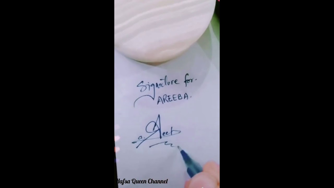 Areeba Name Signature ️ - YouTube